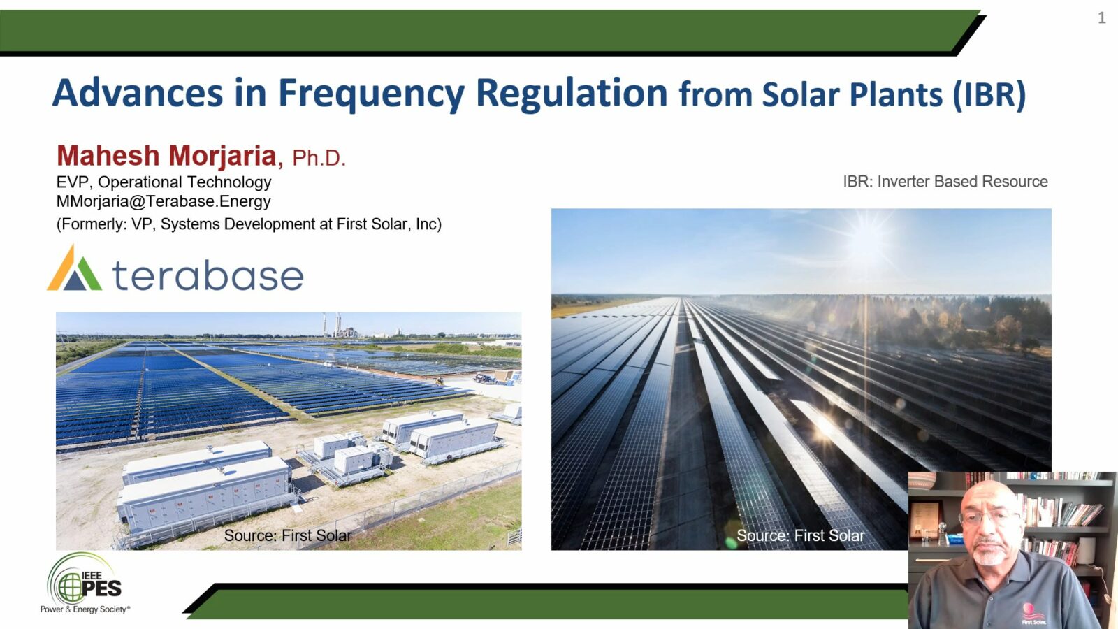 Webinar Recording: Advances in IBR Plant Frequency Regulation ...